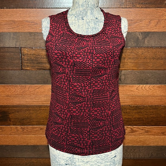 croft & barrow | Tops | Croft Barrow Scoop Neck Deep Red And Black ...